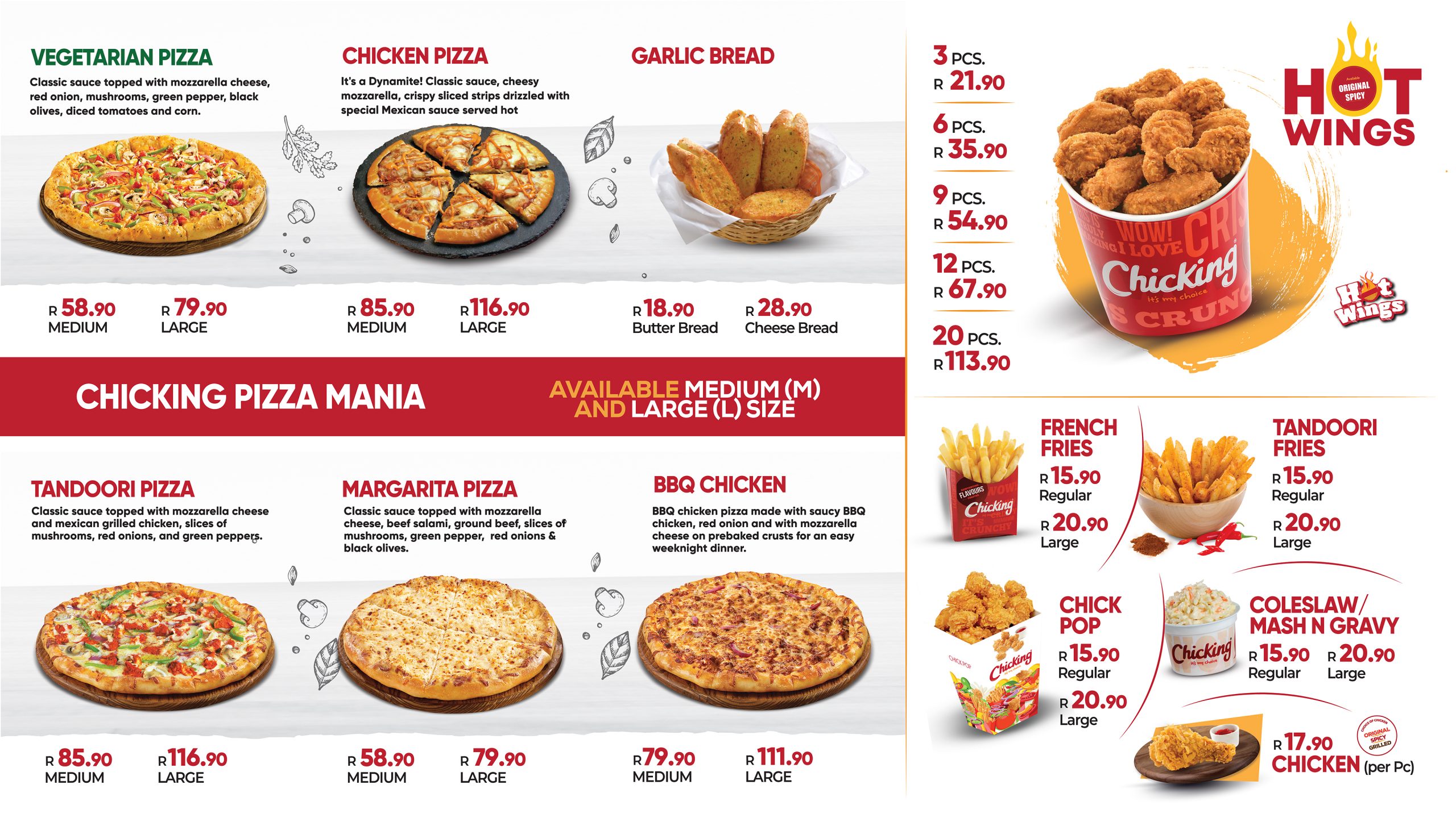 Our Menu – Chicking South Africa