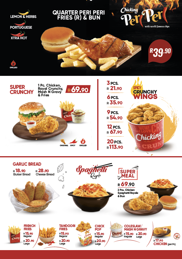 Our Menu – Chicking South Africa