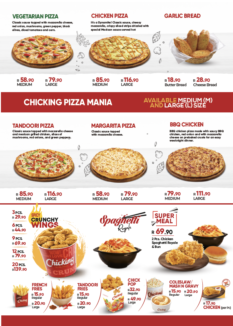 Our Menu – Chicking South Africa