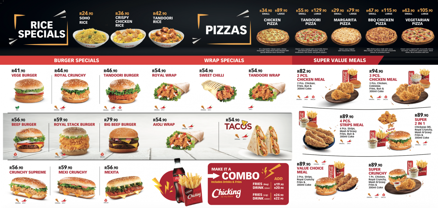 Our Menu – Chicking South Africa