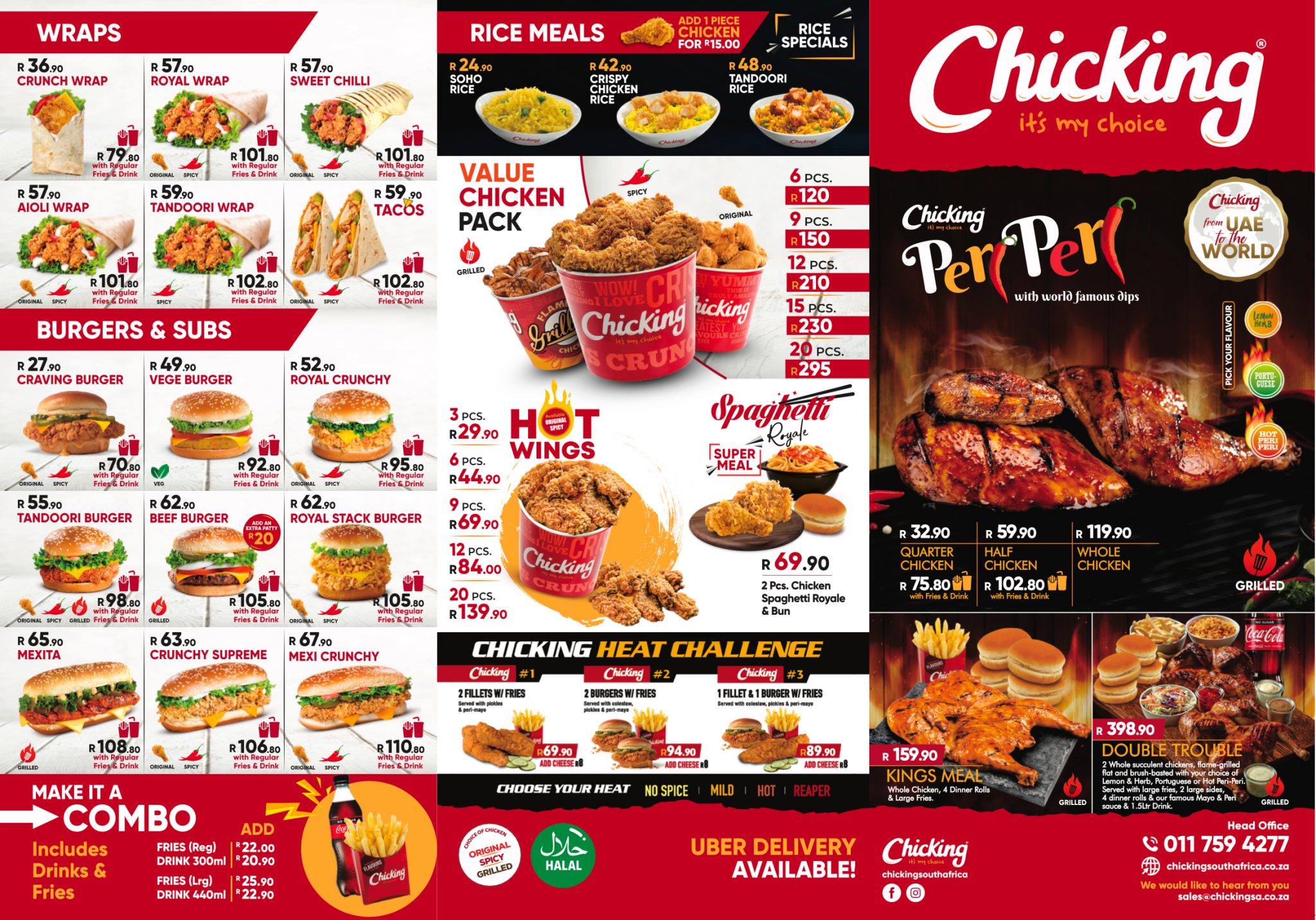 Our Menu – Chicking South Africa